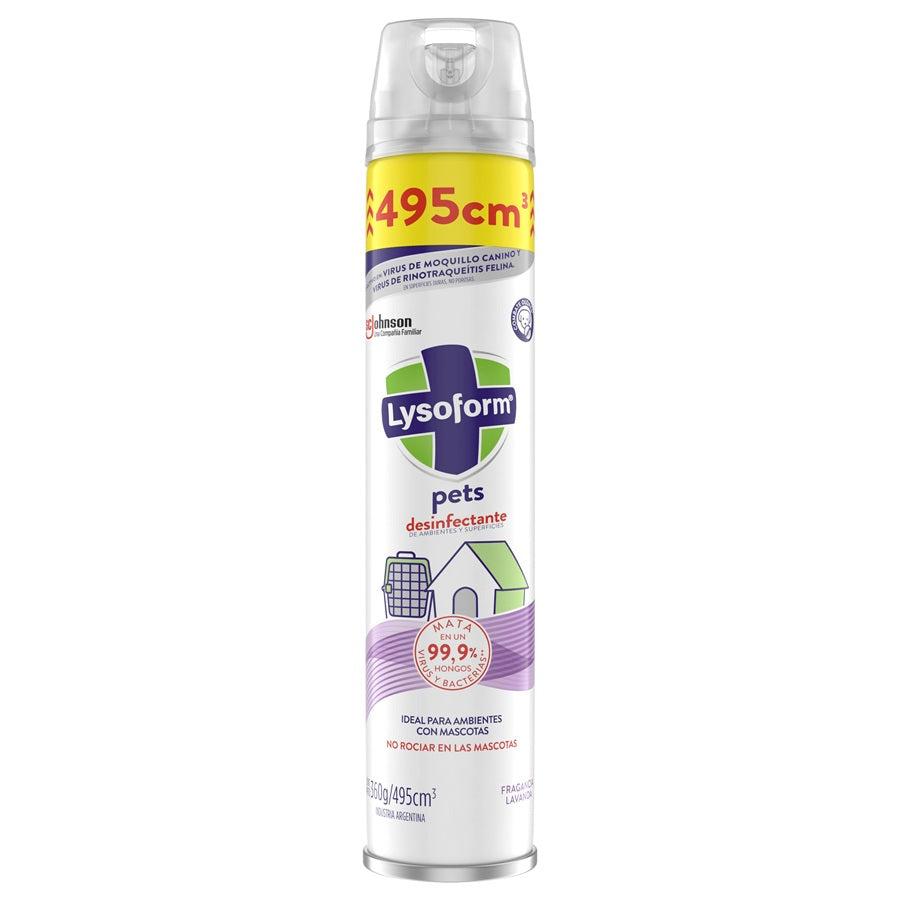 Desinfectante Aerosol Lysoform Pets 495ml – MundoCanino