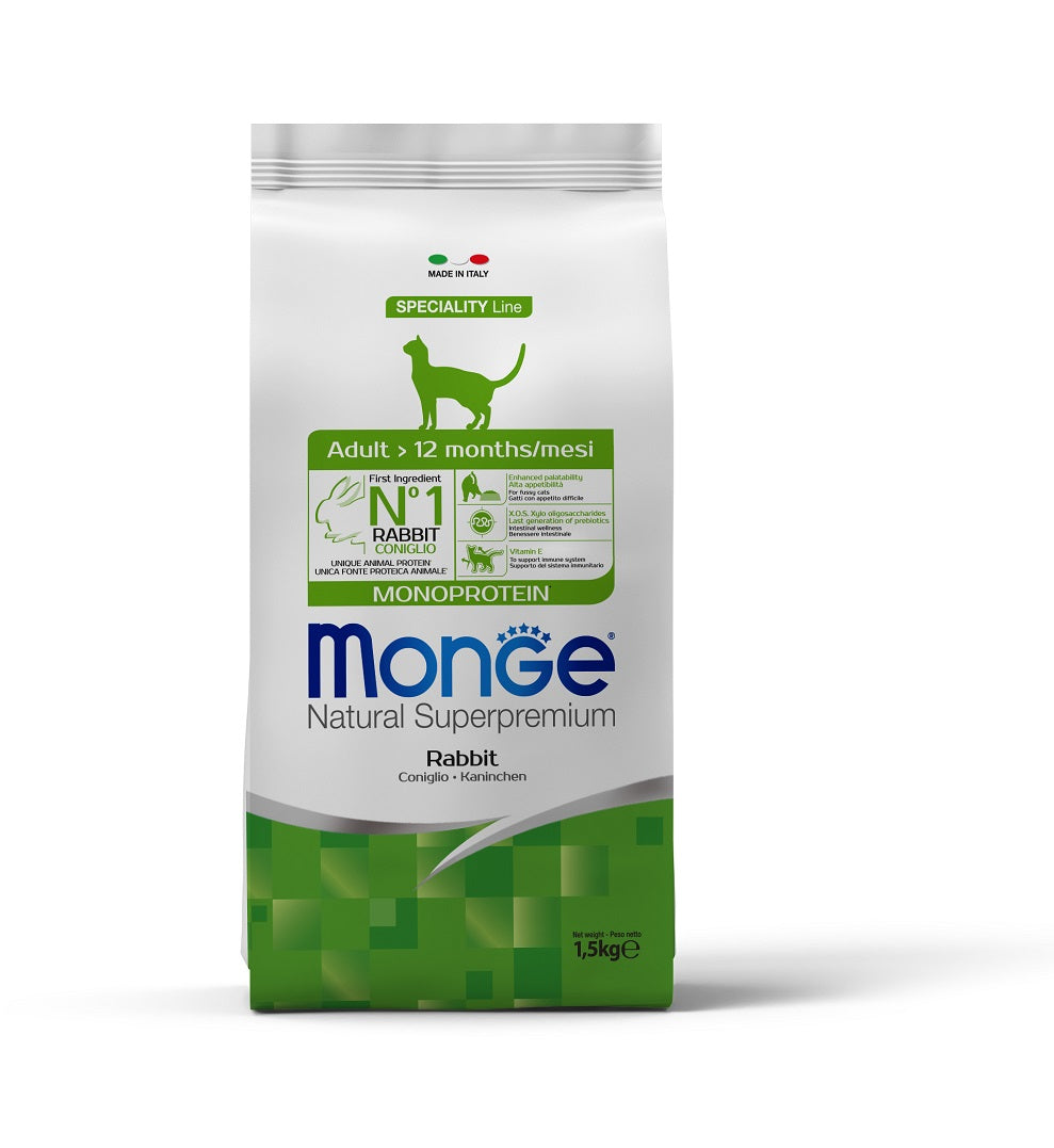 Monge Feline Monoproteina Adulto Conejo 1,5kg Con Regalo – MundoCanino