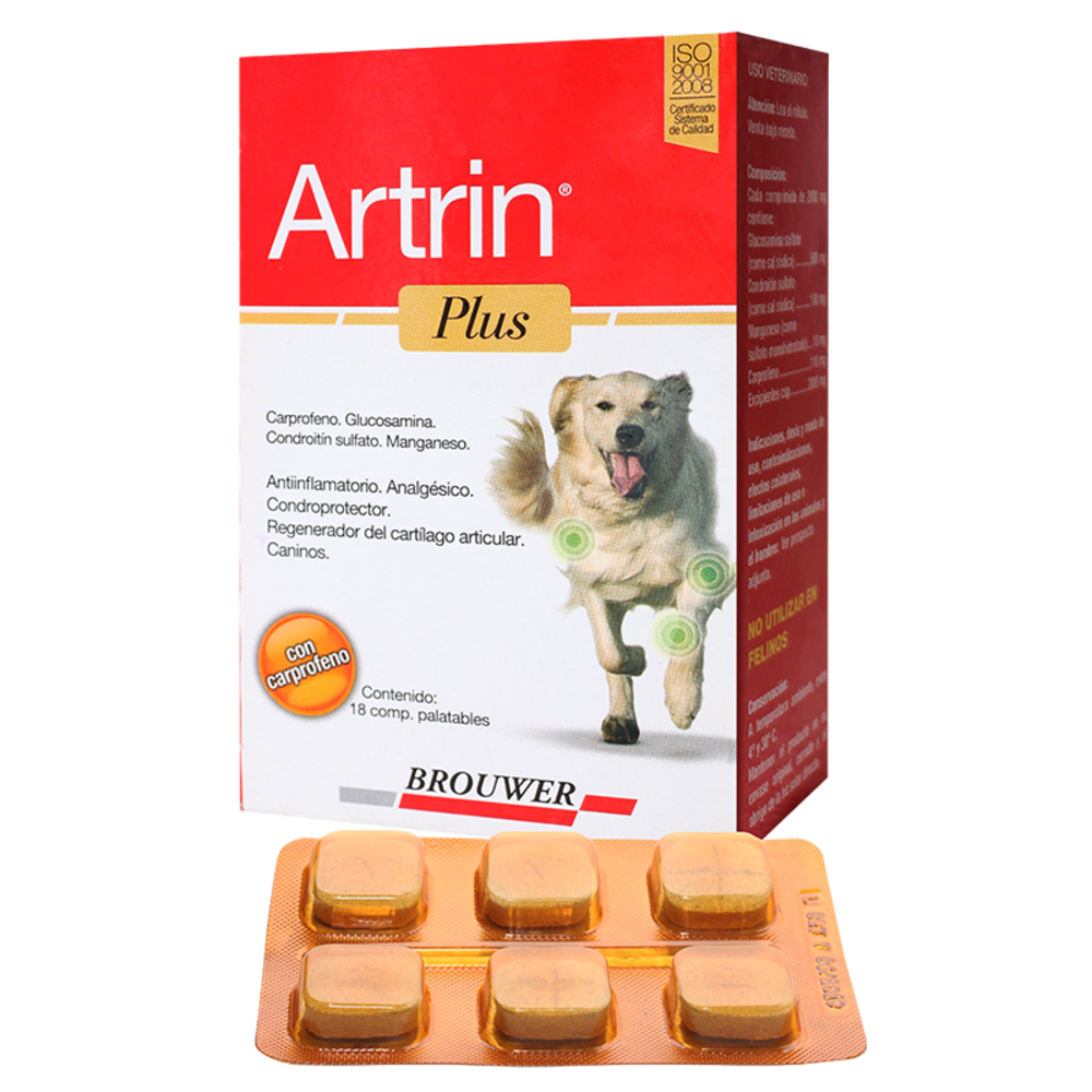 Artrin Plus Condroprotector Palatable 18 Comprimidos – MundoCanino