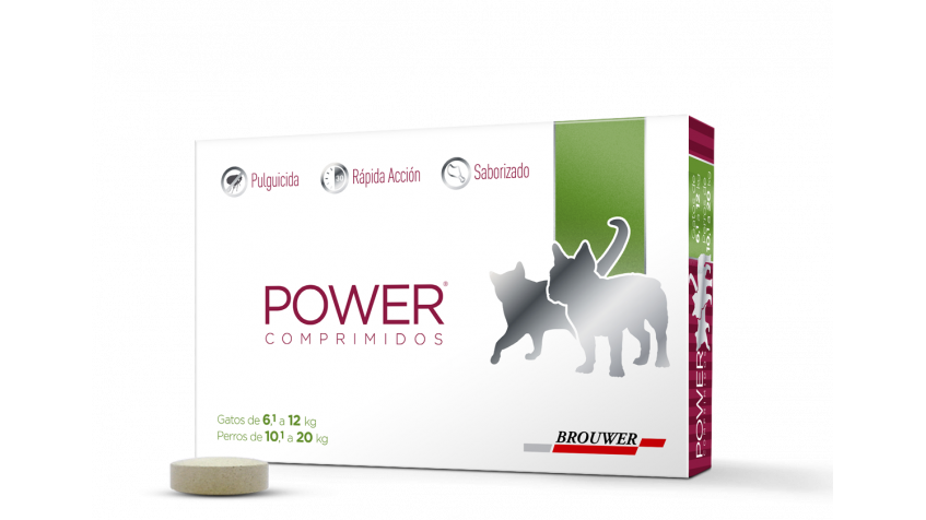 Pastilla Antipulgas Power Brouwer Perros (10 a 20Kg) Gatos (6 a 12Kg ...